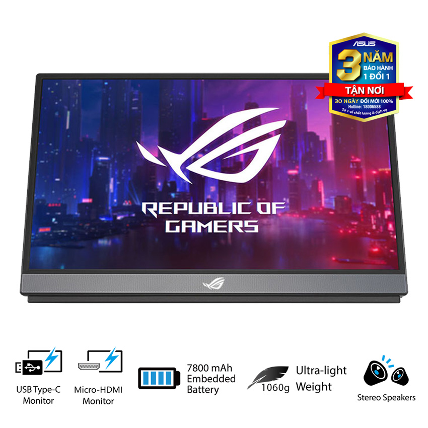 Màn hình ASUS ROG Strix XG17AHPE (17.3 inch/FHD/IPS/240Hz/3ms/Loa ...